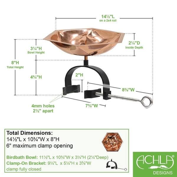 Achla Designs 15"L Round Copper Plated Finish Stainless Steel Bee ...