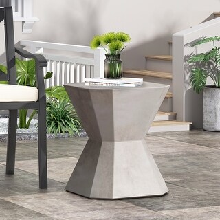 Outdoor Lightweight Concrete Side Table （only include table) - Bed Bath ...