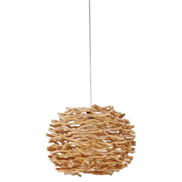 Craftmade Swag Pendants 17" Wide Plug-In Pendant with Wood Shade - Bed ...