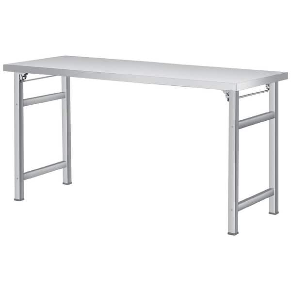60x24 in Stainless Steel Folding Table, Commercial Foldable Prep Table ...