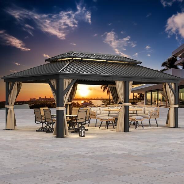 Outdoor Aluminum Canopy Gazebo - Bed Bath & Beyond - 39912258