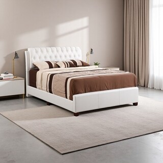 Queen Size Contemporary Bed with Clean Modern Design, Versatile ...