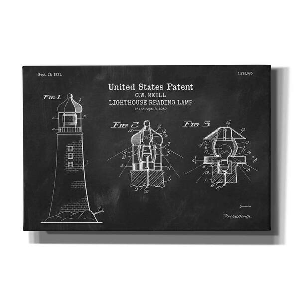 Epic Graffiti 'Lighthouse Reading Lamp Blueprint Patent Chalkboard ...