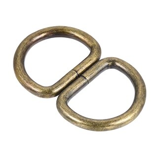 50pcs Metal D Ring 0.98"(25mm) D-Rings Buckle for Hardware DIY - Bronze ...