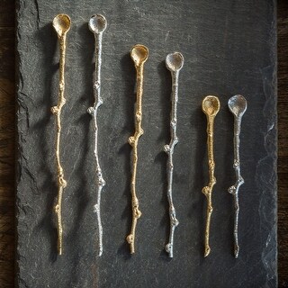 Elegant Decorative Serving Spoons for Dining with Leaf Design - Bed ...
