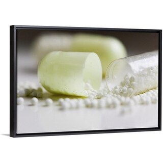 "Capsules and medication" Black Float Frame Canvas Art - Bed Bath ...