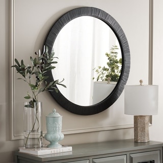 SAFAVIEH Nellie 32-inch Round Decorative Accent Wall Mirror ...