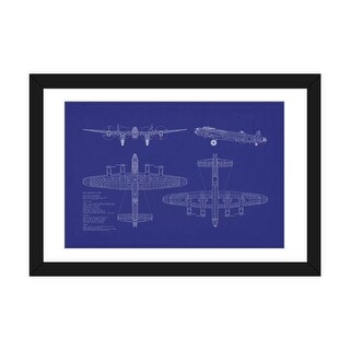 iCanvas "Avro Lancaster B Mk.I Blueprint" by Michael Tompsett - Bed ...