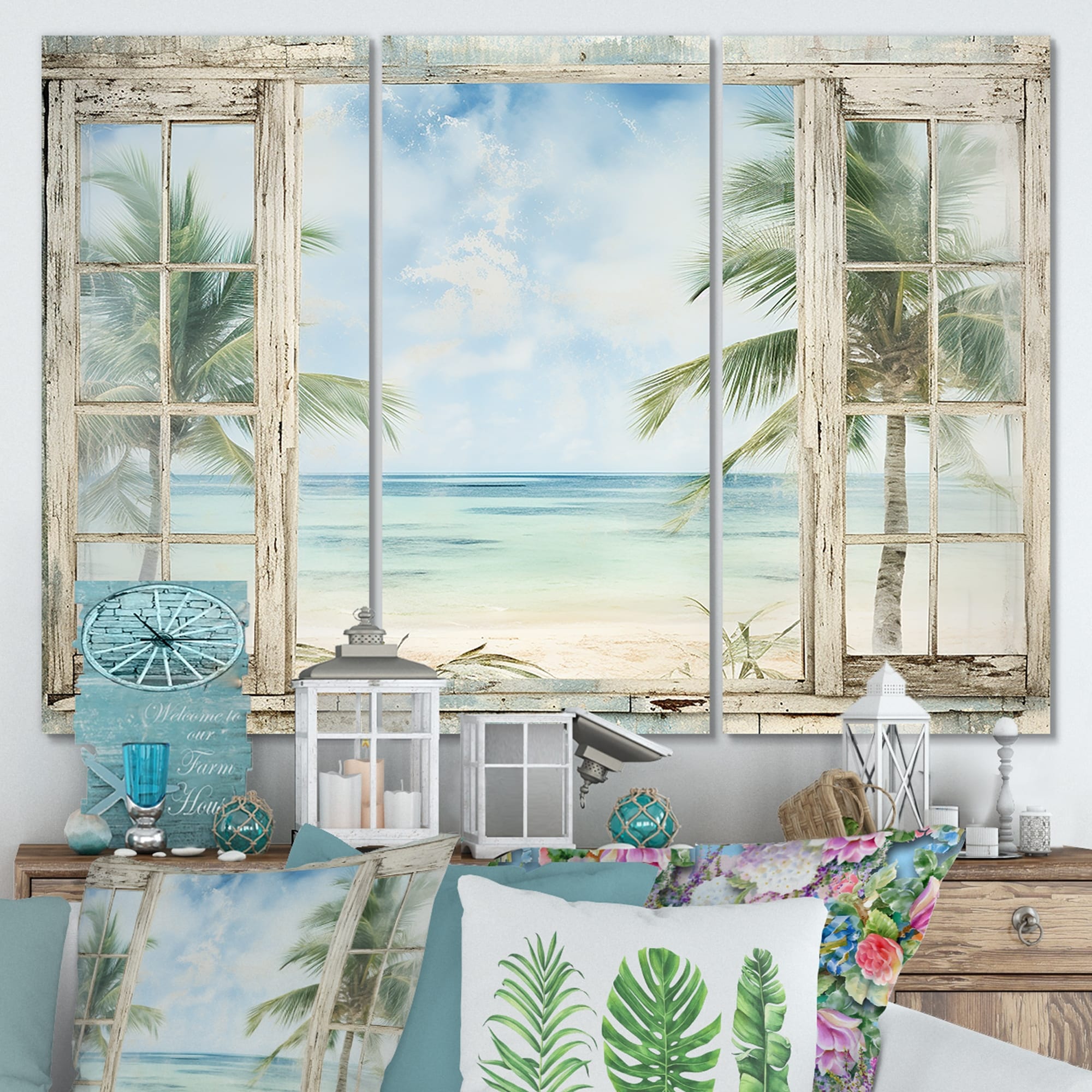 beach window wall art