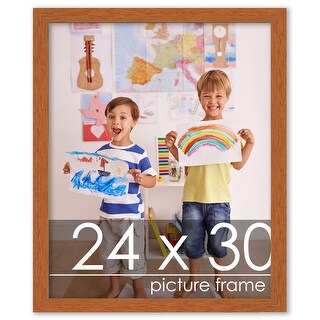 24x30 Traditional Honey Pecan Complete Wood Picture Frame with UV ...