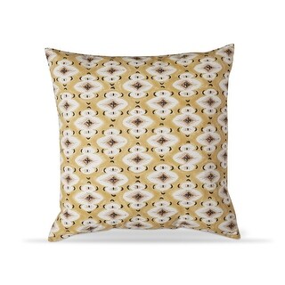 22"x22" Diamond Block Print Cotton Accent Decorative Throw Pillow Poly ...