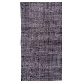 ECARPETGALLERY Hand-knotted Color Transition Black Wool Rug - 4'1 x 7 ...