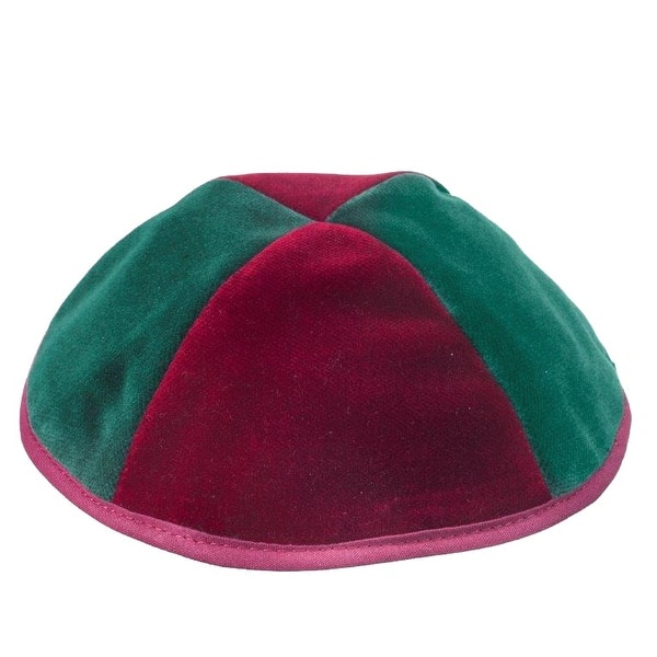 4 Part Red & Green Yarmulke With Rim - Bed Bath & Beyond - 24232983