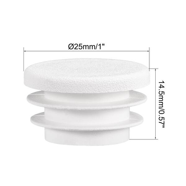 Round PE Tubing End Cap Steel Furniture Pipe Tube Cover Insert - Bed ...
