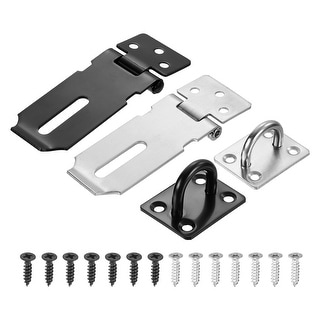 Door Hasp Latch, Stainless Steel Barn Door Security Padlock Lock Latch ...