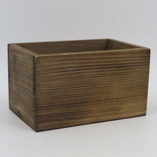 Rectangular Rustic Finish Decorative Wooden Box - Bed Bath & Beyond ...