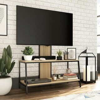 Wooden TV Stand with Mount in Charter Oak - 47 inches in width - Bed ...