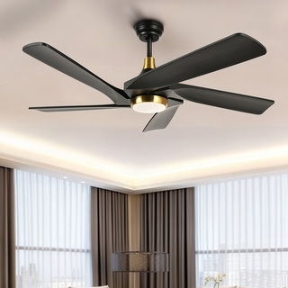 Moasis 52" Modern Remote Control Ceiling Fan with Lights and 5 Solid ...