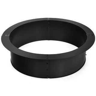 36 inch Round Steel Fire Pit Ring Line for Outdoor Backyard - Bed Bath ...
