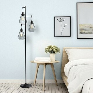 Global Pronex 67" Industrial 3-Light Floor Lamp Tree - Bed Bath ...