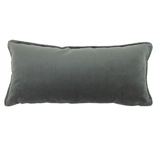 HiEnd Accents Stella Faux Silk Velvet Long Lumbar Pillow, 14"x42" - Bed ...