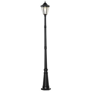 8' Solar Lamp Post Light, Waterproof Aluminum, Motion Activated Sensor ...