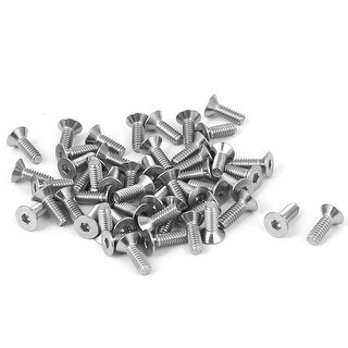M2x6mm Stainless Steel Hex Socket Flat Head Countersunk Bolts Screw ...