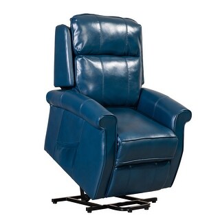 Navy Blue Lift Chairs Power Recline Massage Chairs w/USB Port Loose ...