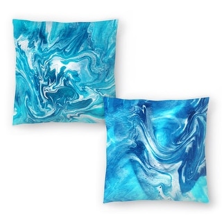 Blue Shock and Cool Blue Wave - Set of 2 Decorative Pillows - Bed Bath ...