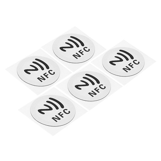 5Pcs NFC Stickers NFC213 Tag Sticker 144 Bytes Blank Round NFC Tags ...