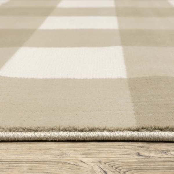 gray gingham rug