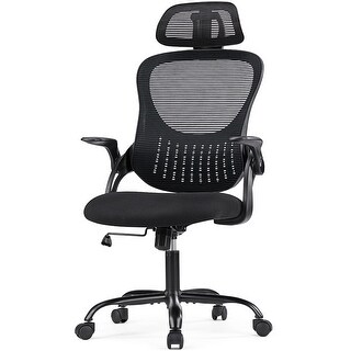 Modern Office Chair with Adjustable Headrest, Flip Arms, and Multi ...
