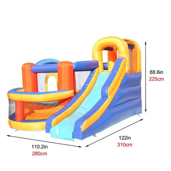Inflatable Bounce House Slide Bouncer with Basketball Hoop - Bed Bath ...