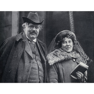 G. K. Chesterton 1874 1936 English Author With His Wife Frances Blogg ...