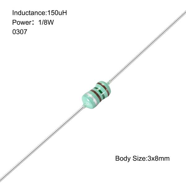 50Pcs 0307 Color Ring Inductor 150uH 0.5W Axial RF Choke Coil Inductor ...