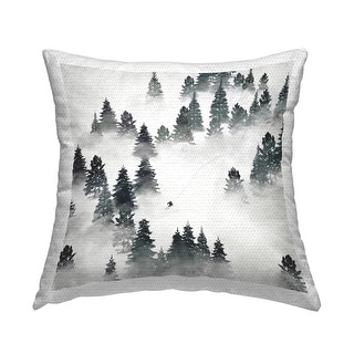 Stupell Niveous Mountain Slope Person Skiing Trees Printed Outdoor ...