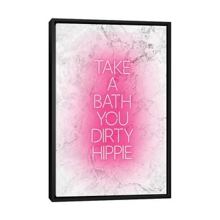 iCanvas "Take A Bath White" by Ink & Drop Framed - Bed Bath & Beyond ...