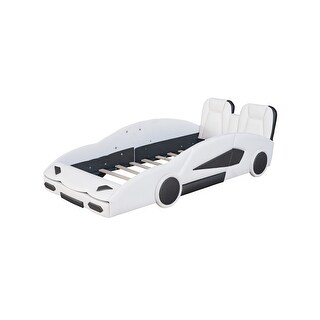 Twin Size Race Car-shaped Platform Bed, Cool Racing Seat Back Modeling ...