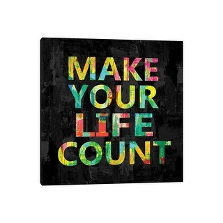 iCanvas "Make Your Life Count on Black" by Jamie MacDowell Canvas Print ...