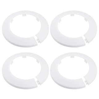 75mm Pipe Cover Decoration PP Plastic Water Pipe Escutcheon White 4pcs ...