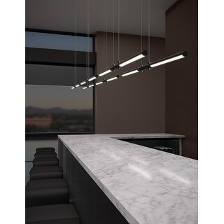 Sonneman Lighting Tik-Tak 4-light Satin Black LED Tandem Pendant, White ...