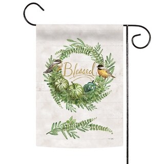 Green Yellow Blessed Birds Outdoor Double Sided Yard Flag 18" x 12.5 ...