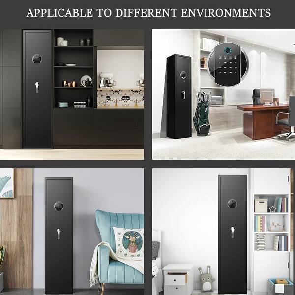 Metal 4-5 Gun Biometric Fingerprint Gun Safe Rifle Safe Gun Cabinet ...