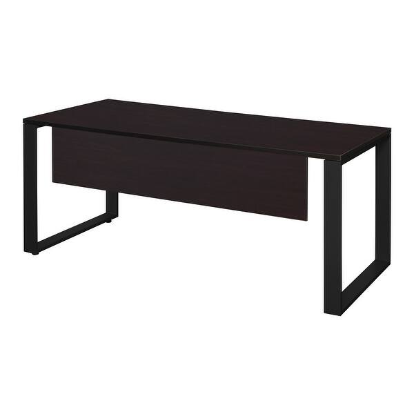 Structure 60" x 30" Training Table with Modesty Panel- Cherry/Black ...