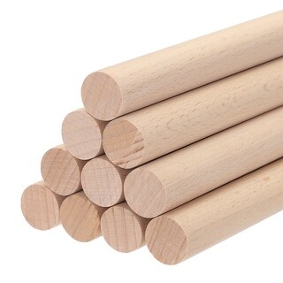 Wooden Dowel Rods Wood Sticks, 12"x0.79" Round Wooden Dowels Rod, Pack ...