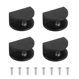 4Pcs Glass Fixing Clip, for 10-12mm Semicircle with screw, Silver Tone ...