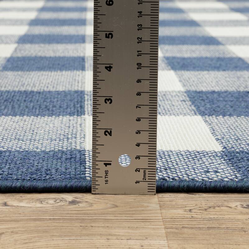 Style Haven Gingham Check Indoor/Outdoor Area Rug.. - On Sale ...