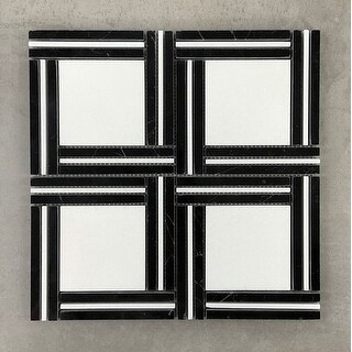 Natural Stone Pinwheel Mosaic Wall & Floor Tile - 1 Case (10 Sheets ...