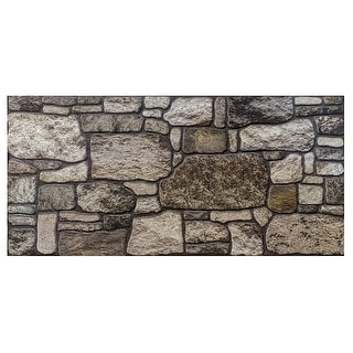 Dundee Deco Taupe Grey Faux Stone 3D Wall Panels, Styrofoam Facing ...