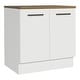 Madesa Hazel Kitchen Base Storage Cabinet with 2 Doors and Shelves 31 ...